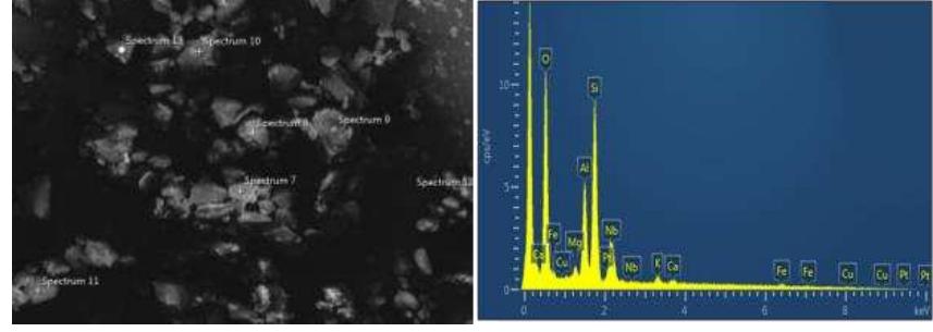 Igure 6: electron micrograph (left) and edx spectrum (right)