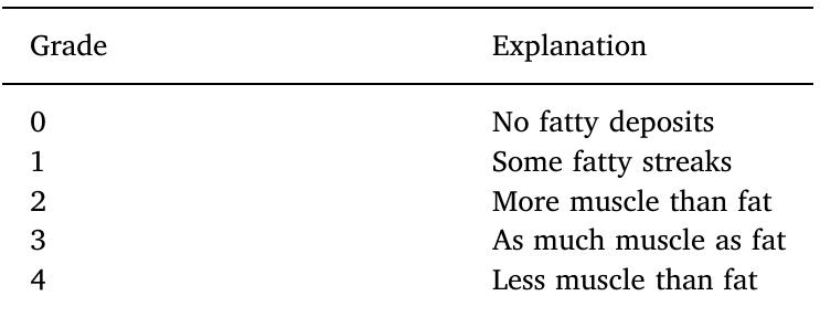 Goutallier classification [14]. table 2