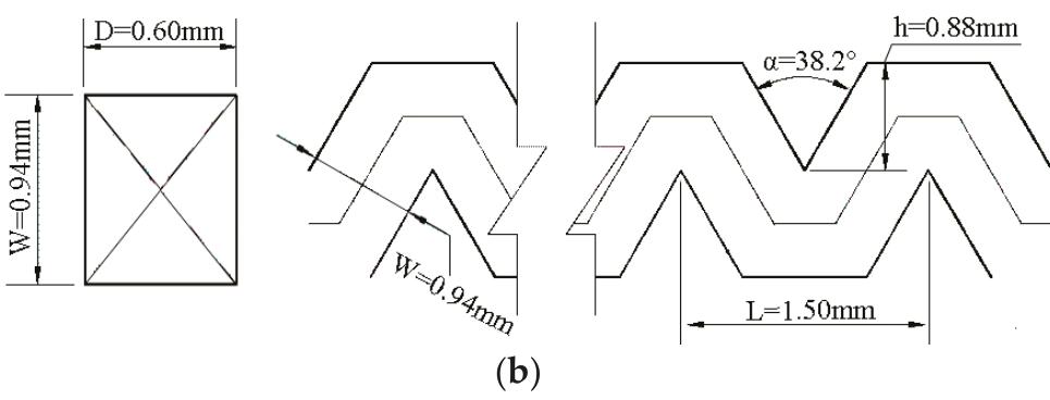 Emitter used in drip tape. (a) labyrinth-channel emitter;