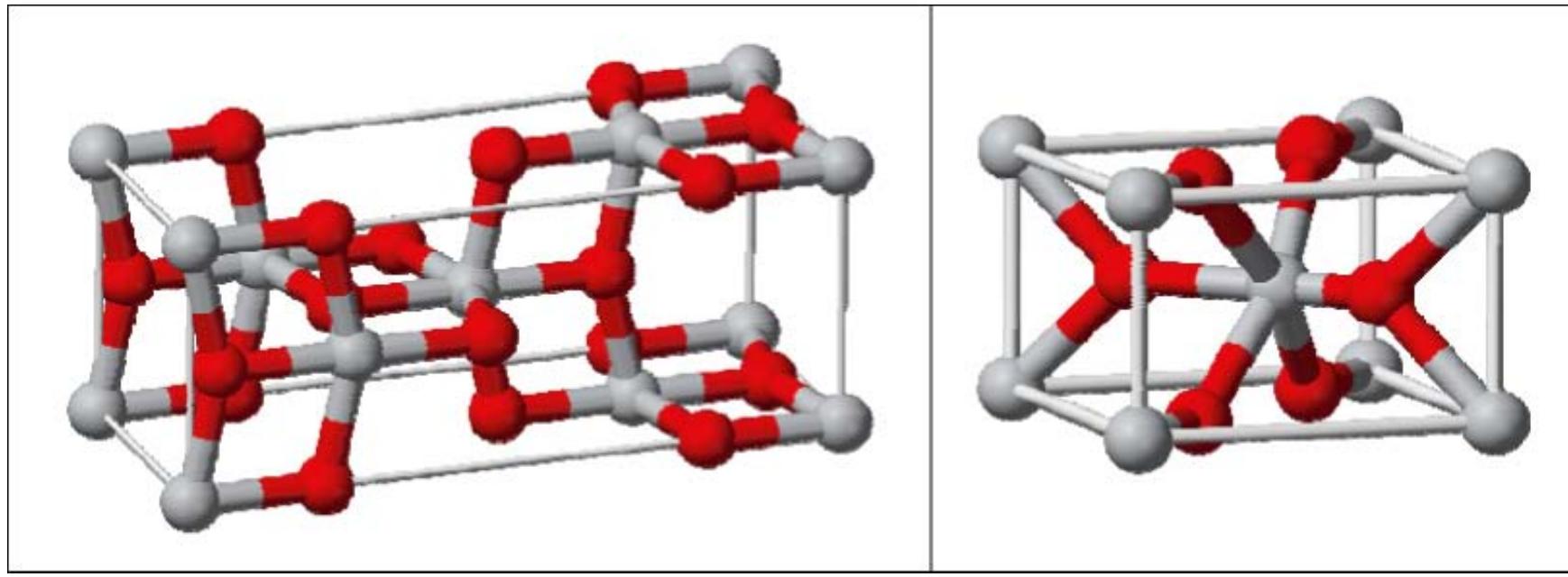 -7. unit cell structure of the two polymorph tio,forms