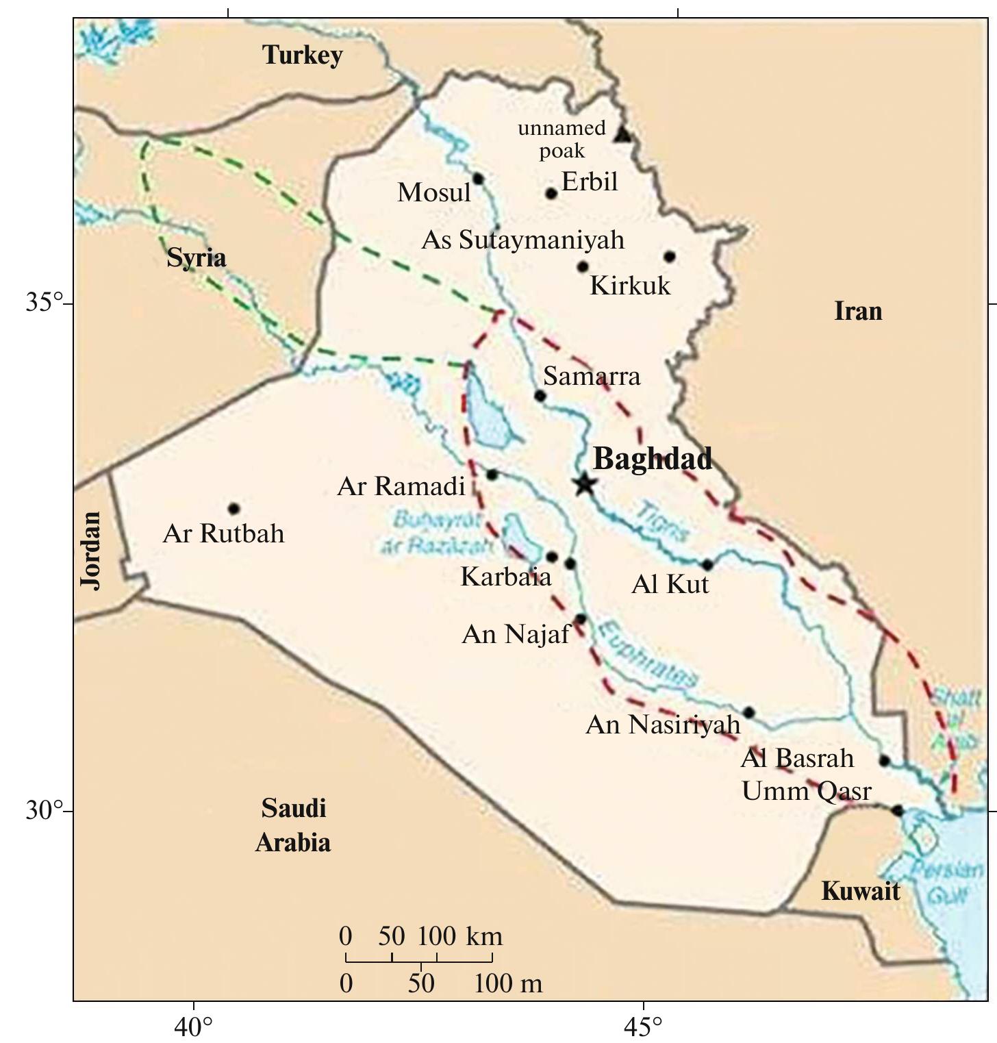 Location map showing geographic limits of the mesopotamia