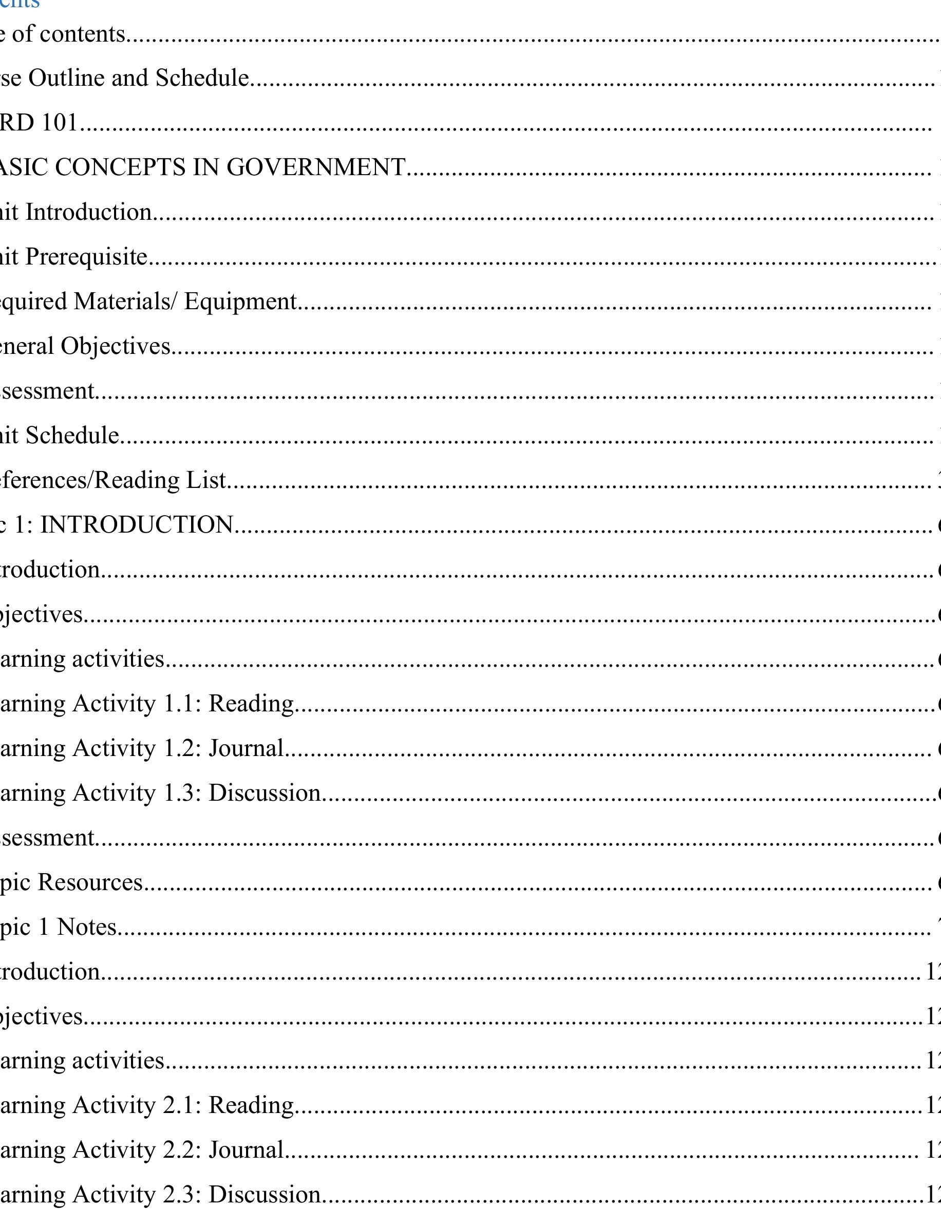 (PDF) Basic Concepts in Government