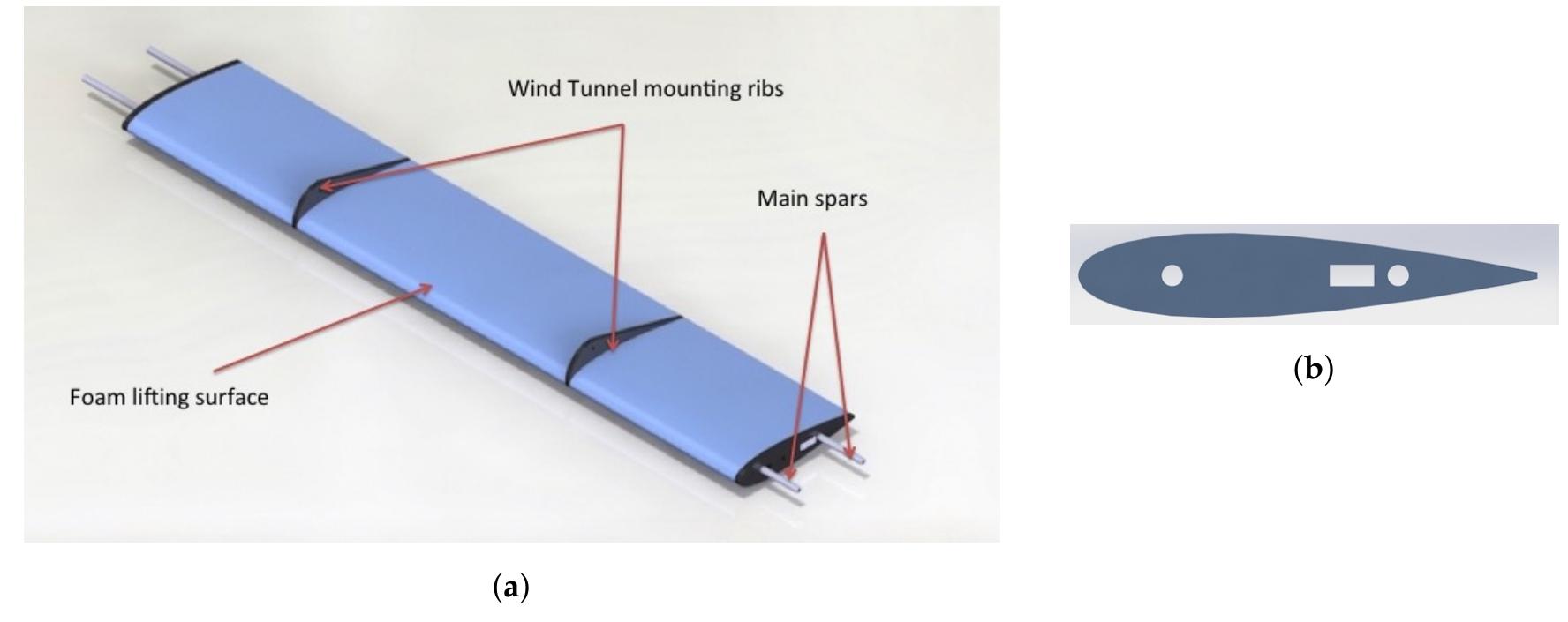 Main wing structural layout. (a) wing structure including