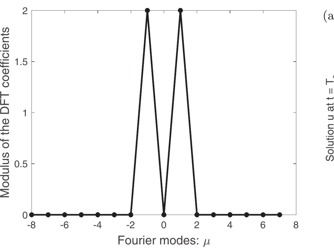 Discrete fourier transform of the initial data ug(x)