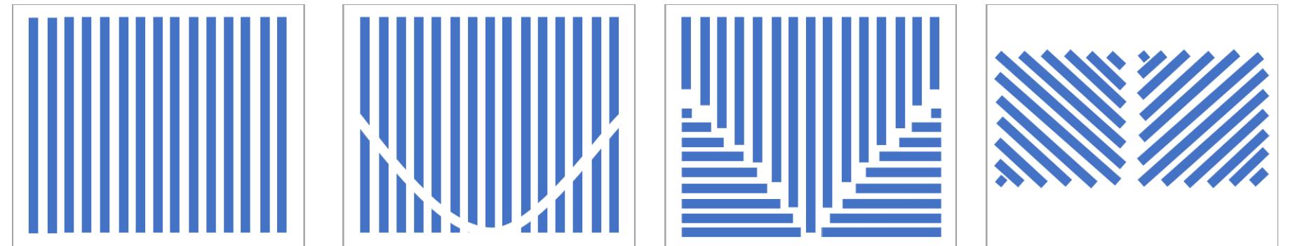Warehouse layouts (from left to right): a traditional