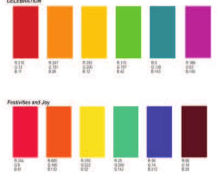 Comparison of traditional color palettes for west bengal and