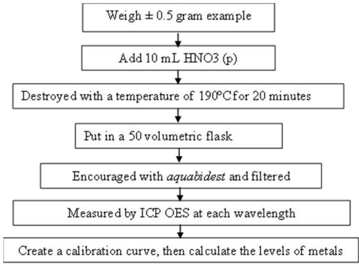 Flow chart of metal and mineral tests with icp oes the