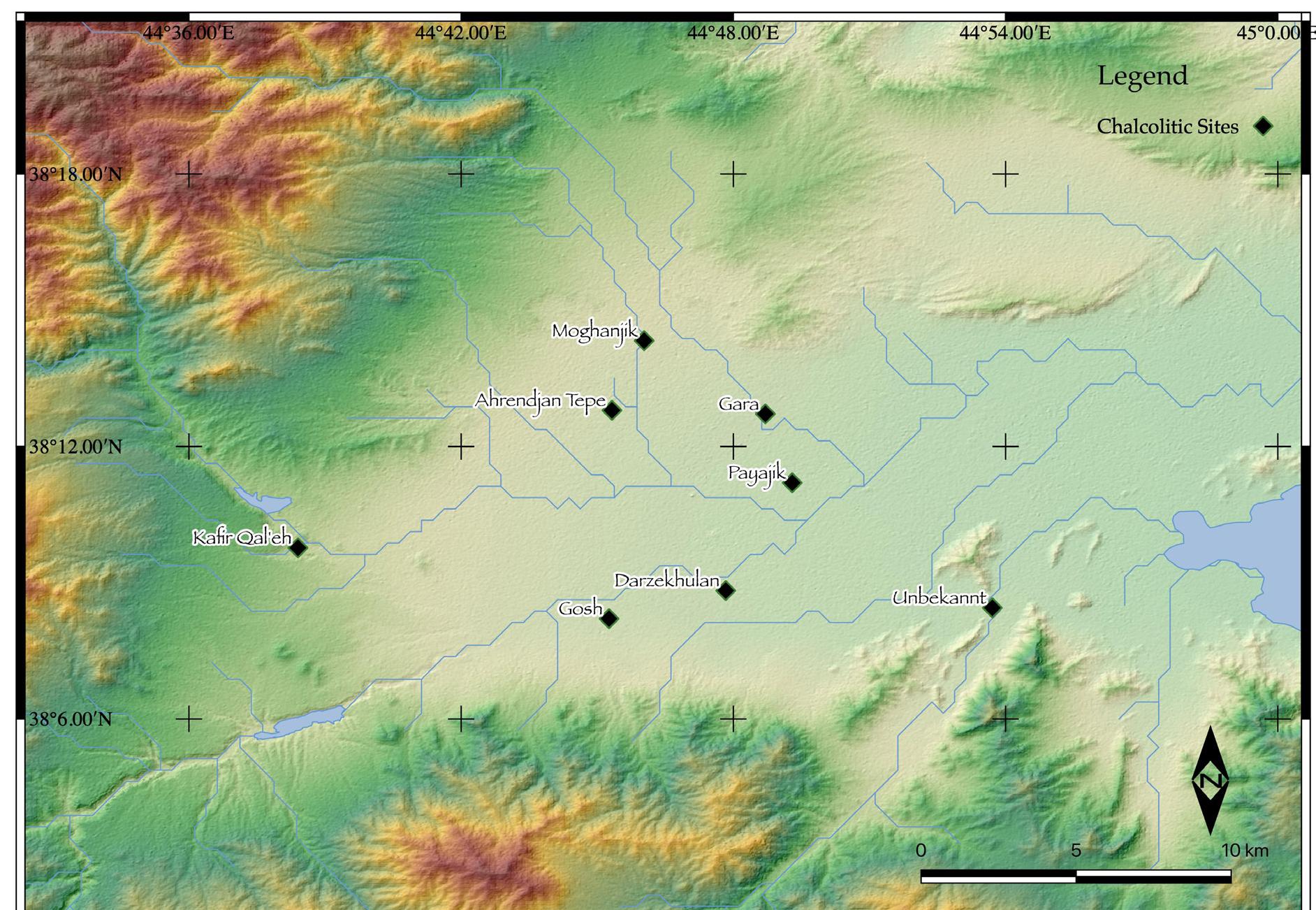4: distribution map of the chalcolithic sites of the salmas