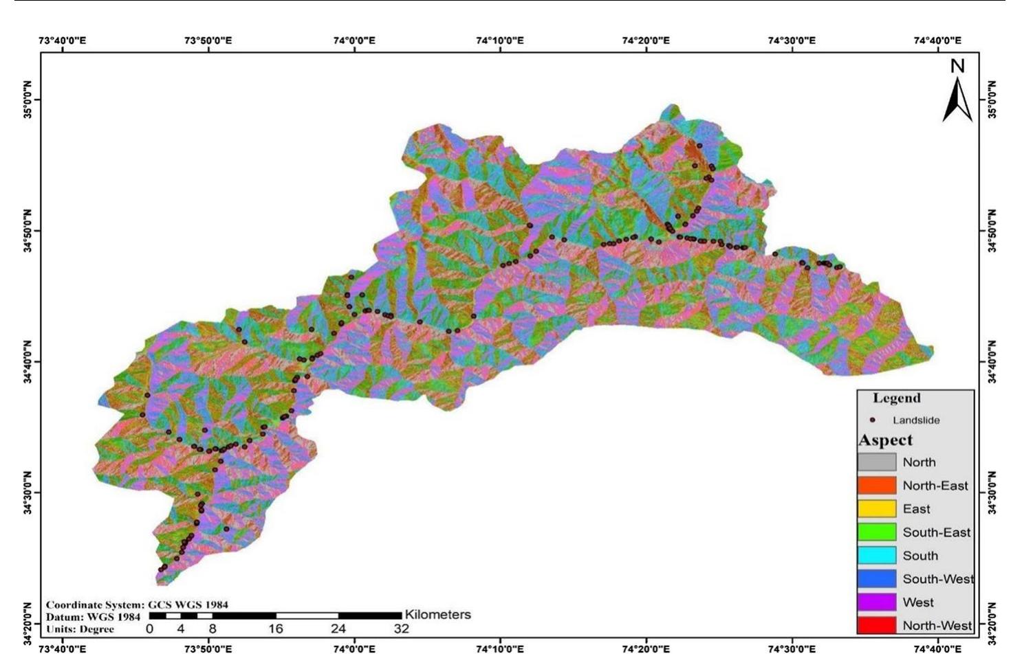 Map shows distribution of landslides among different slope