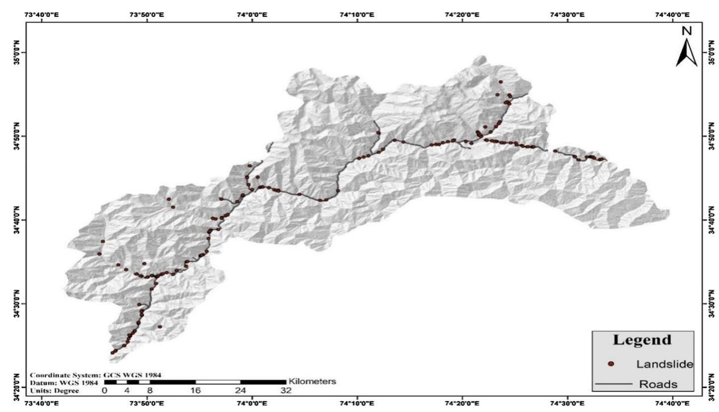 Landslide inventory illustrates distribution of landslides