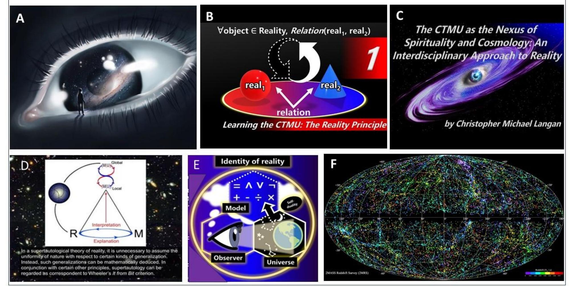 A: the self-observing universe; b: the reality principle and