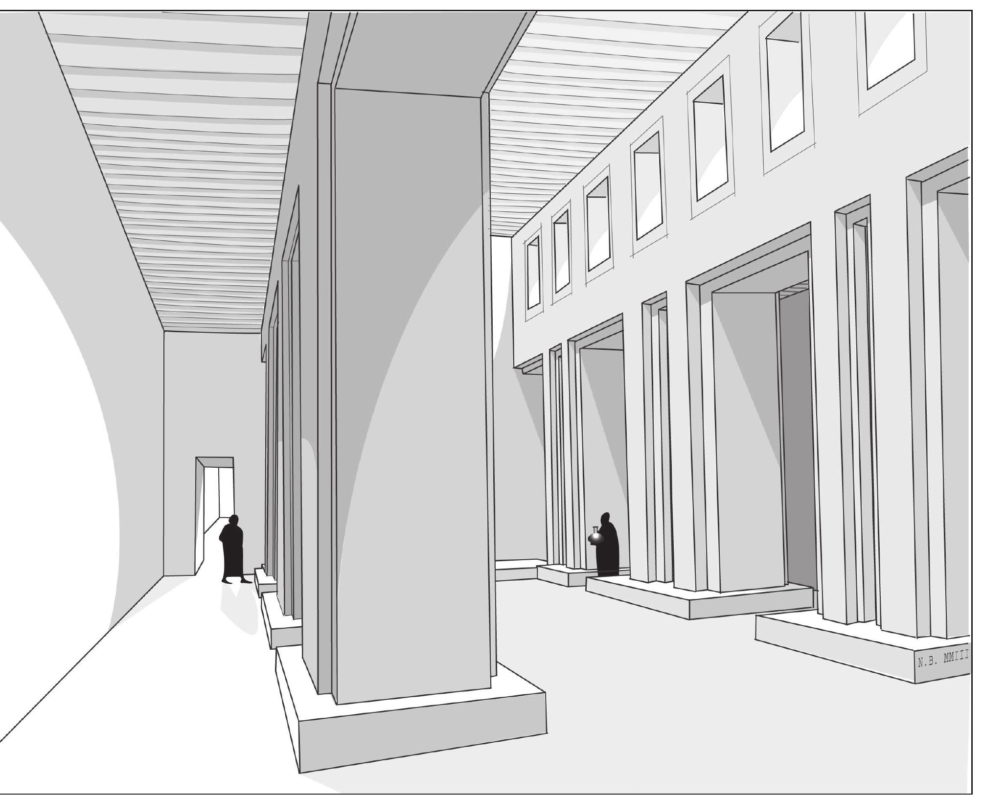 Volumetric reconstruction of the hall of pillars of level