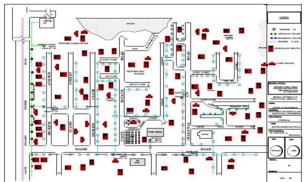 Electrical design layout of ishashi community the developed