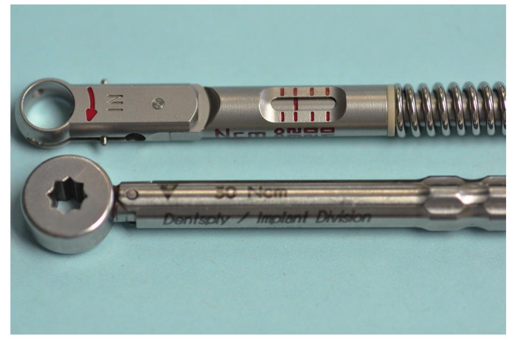 Typical toggle torque wrenches. top: variable torque values