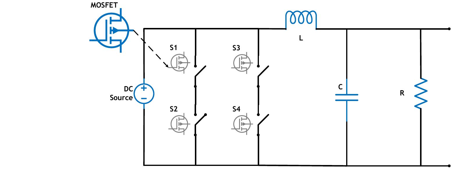 Dc/ac boost converter circuit using mosfet source: