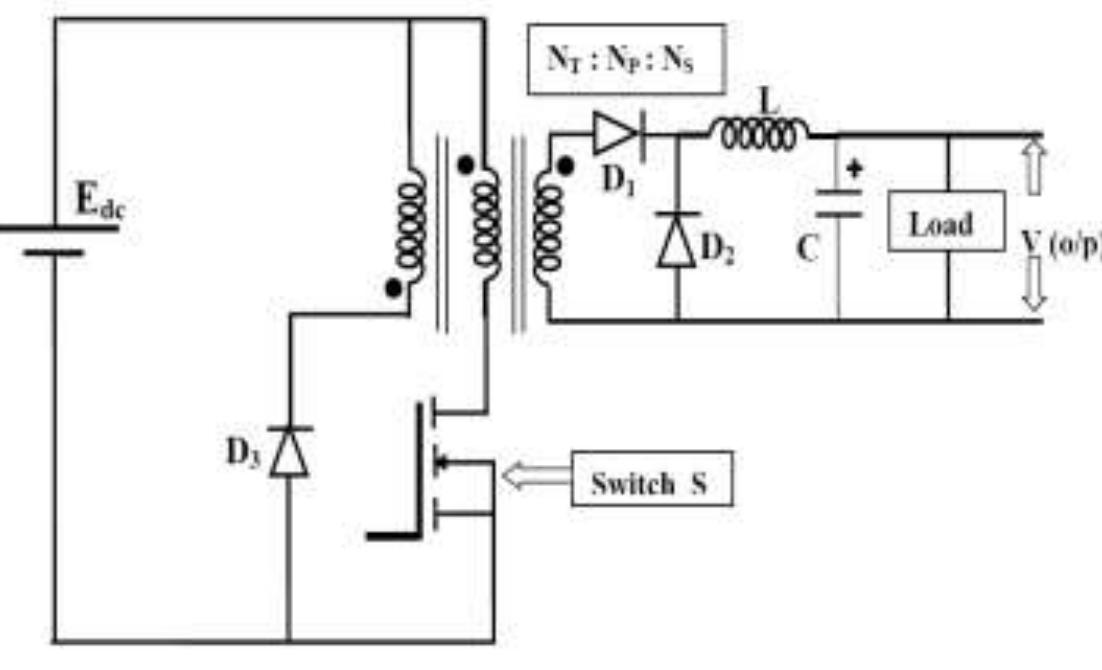 -7 shows the circuit topology of a practical forward
