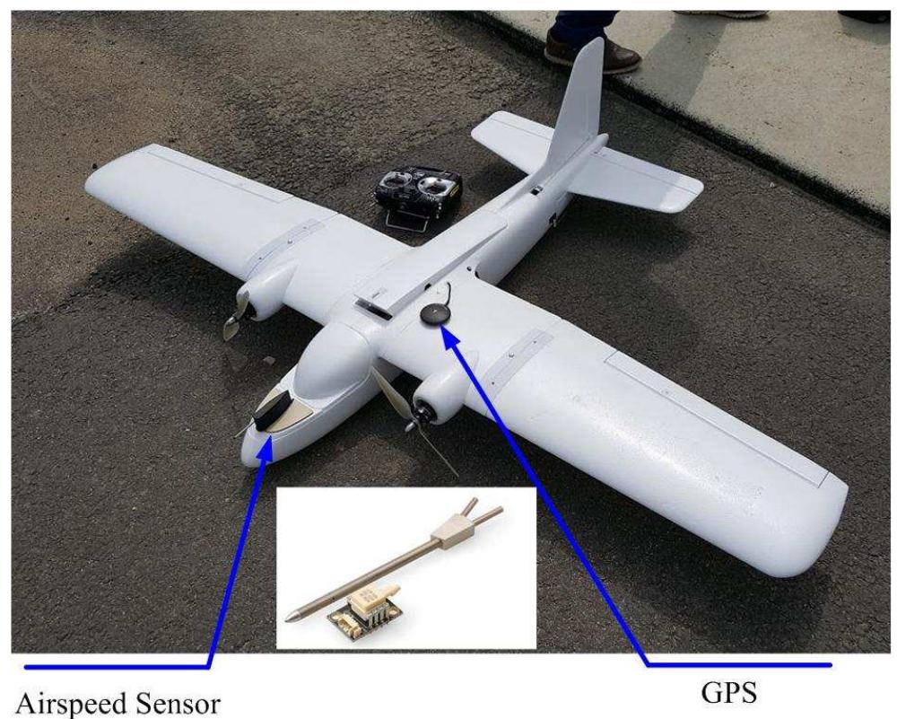 Picture of the uav platform and sensor system.