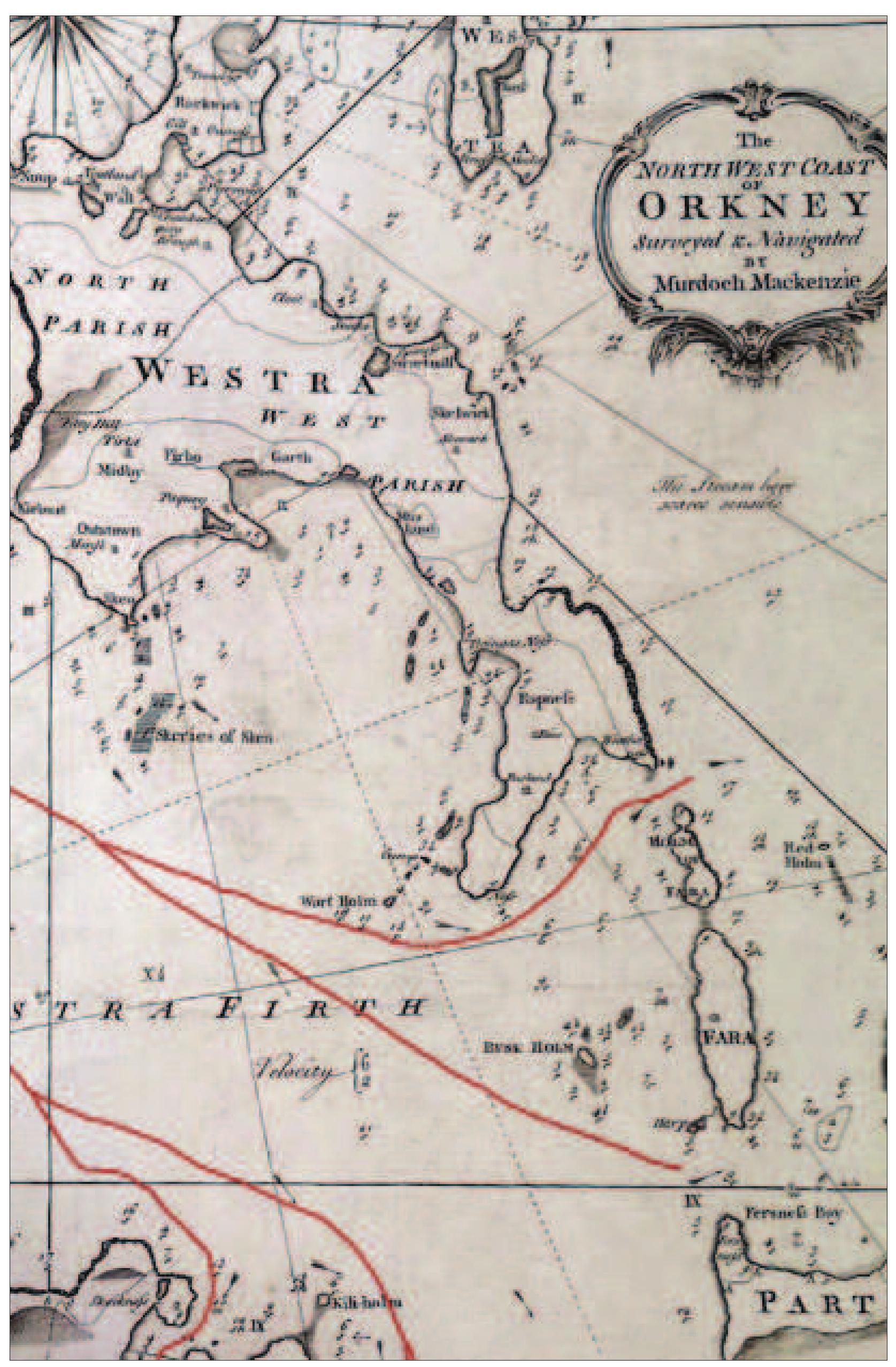 Section of mackenzie’s map of north west coast of orkney,