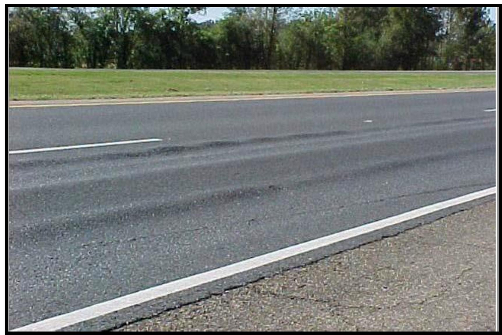 ¢ rutting due to abrasion of the pavement surface by studded