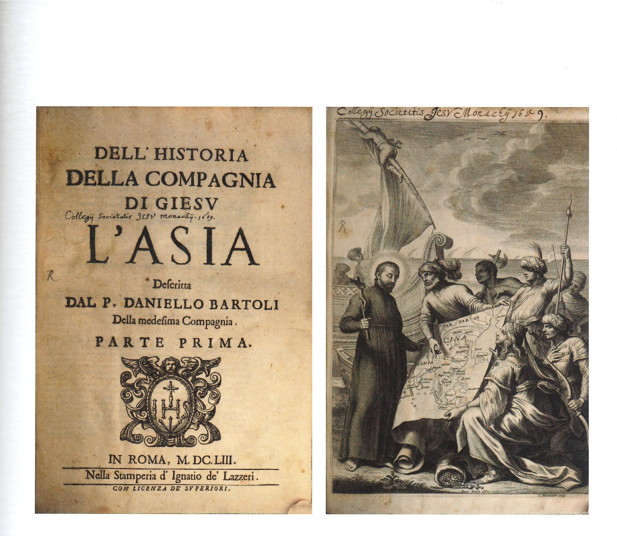 The four cartouches at the lower right of the map are here