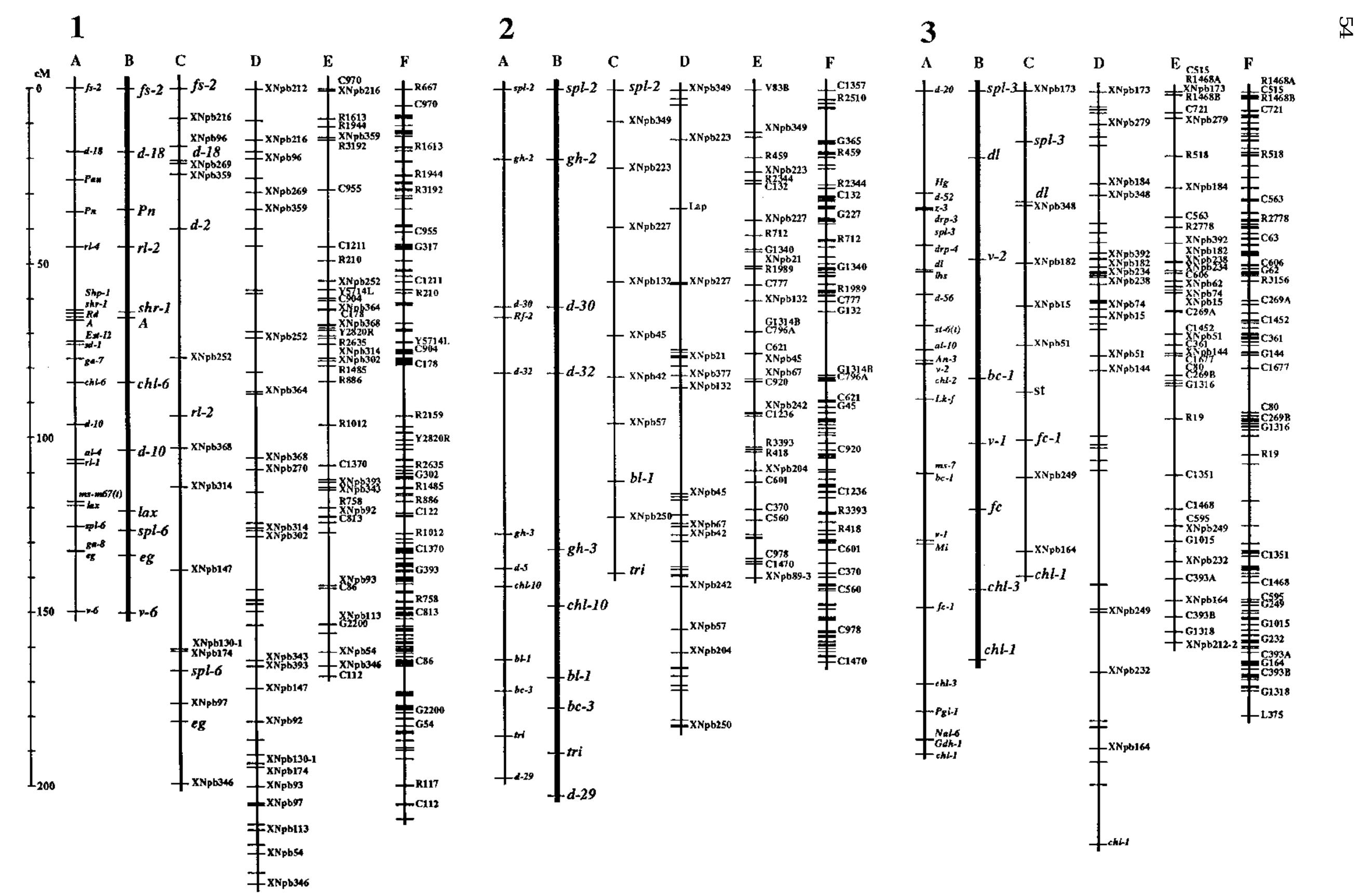 Rice linkage maps. a, compiled linkage map by kinoshita
