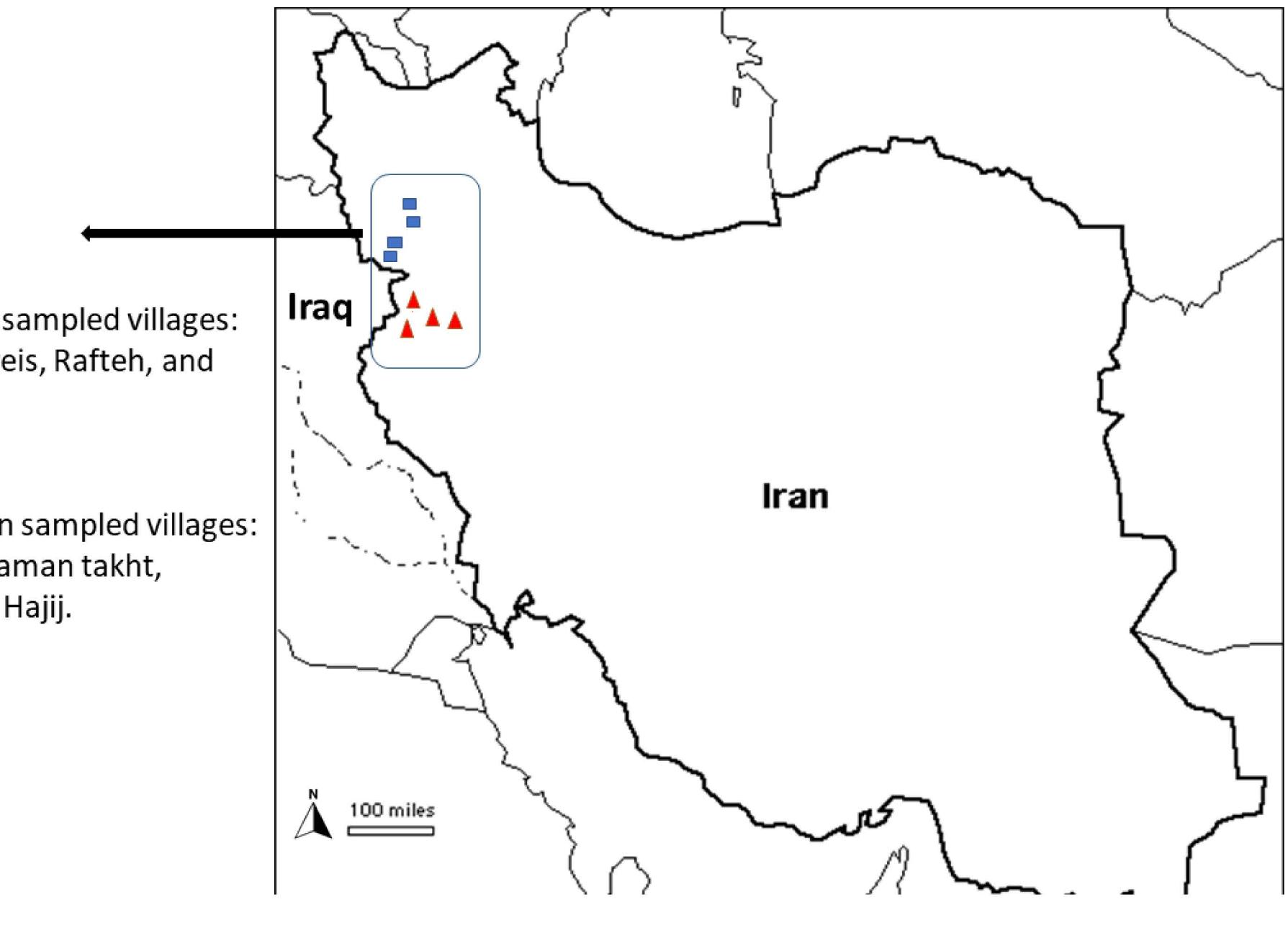 Study area map within the map of iran.