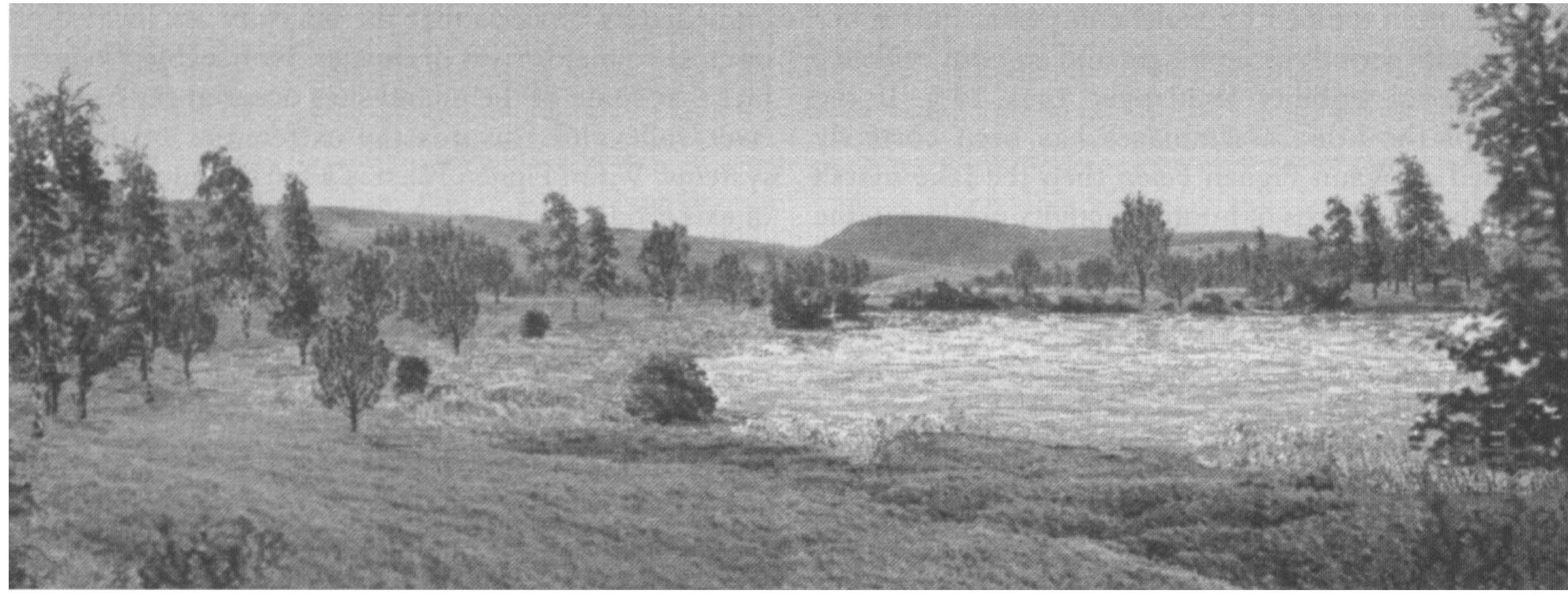 Computer reconstruction of the early mesolithic lake,
