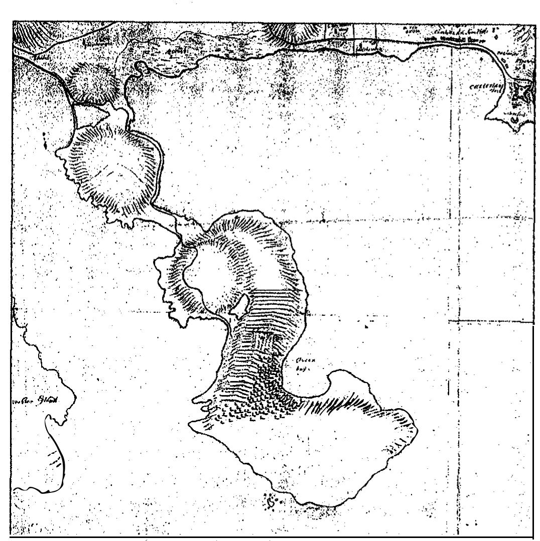 1 —,a sketch map of st. thomas harbor, circa 1700 (royal