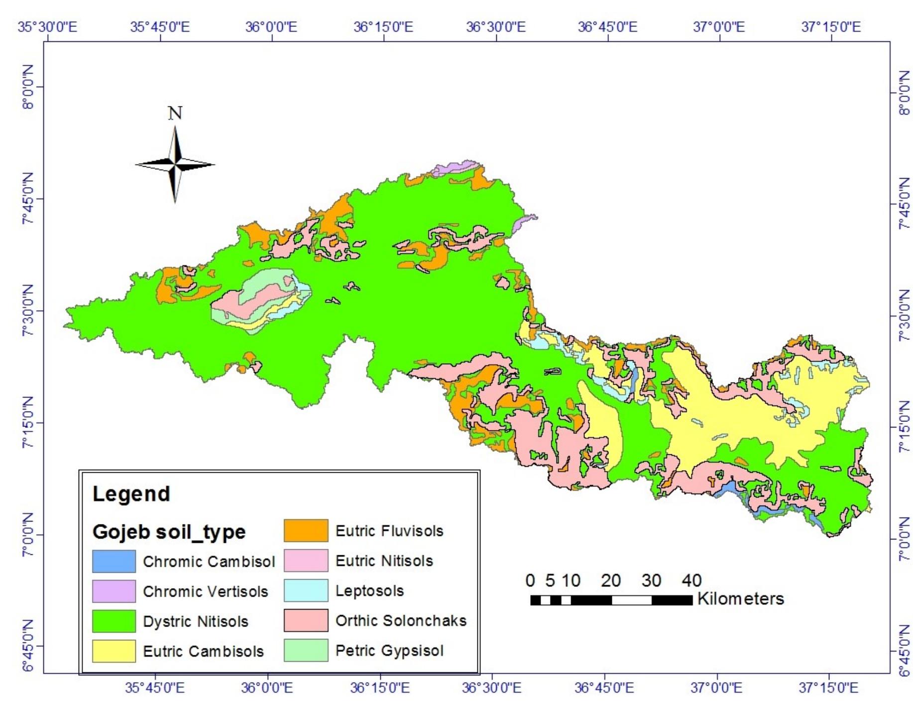 3 gojeb watershed soil type classifications. be found