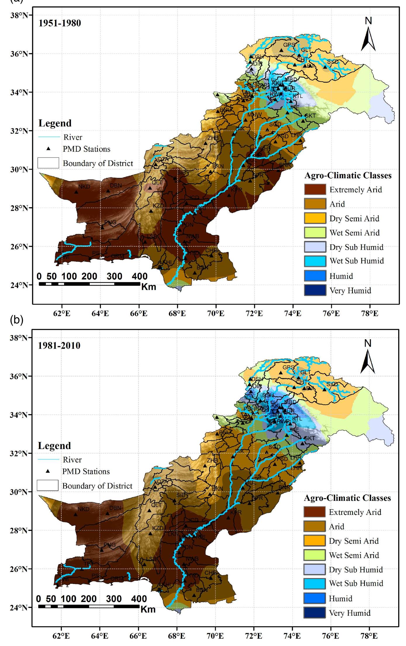 Agro-climatic classification of pakistan during 1951-2010.