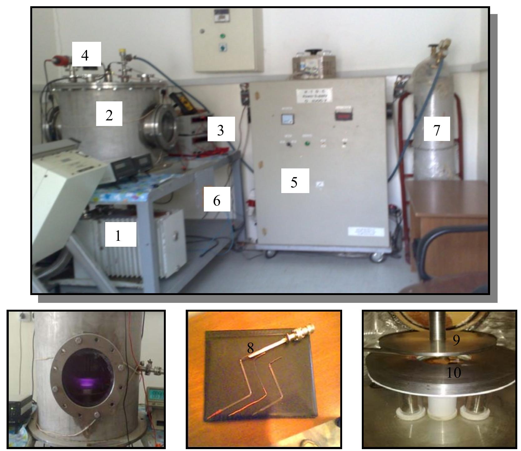 Low pressure (dc-glow discharge) plasma system. the main