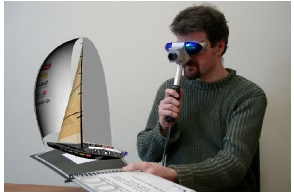 4: tangible ar interface with a physical book with virtual