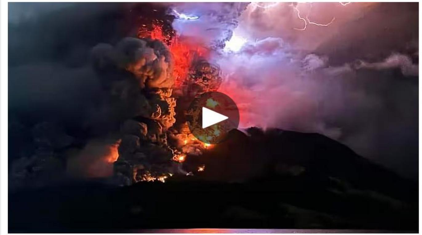 mount ruang eruption in indonesia sparks tsunami fear as