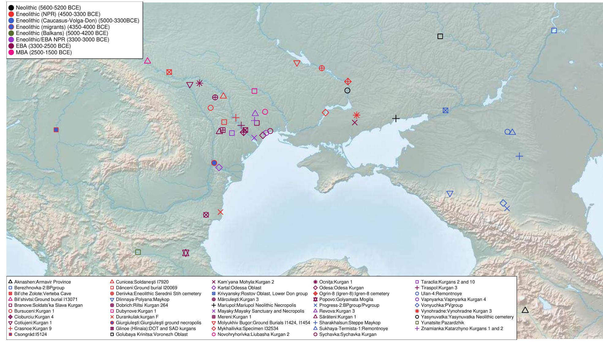 Map of sampling locations including newly generated data and
