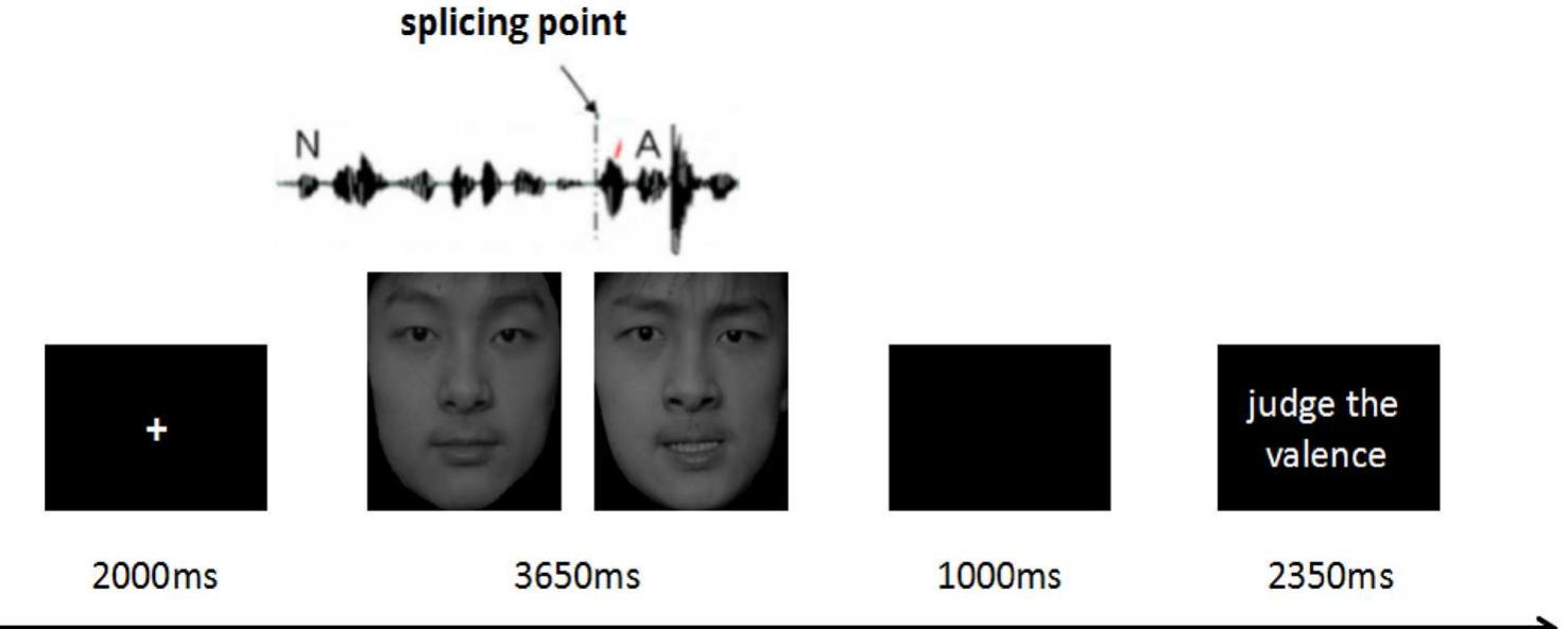 An example of a bimodal-emotion trial under the anger