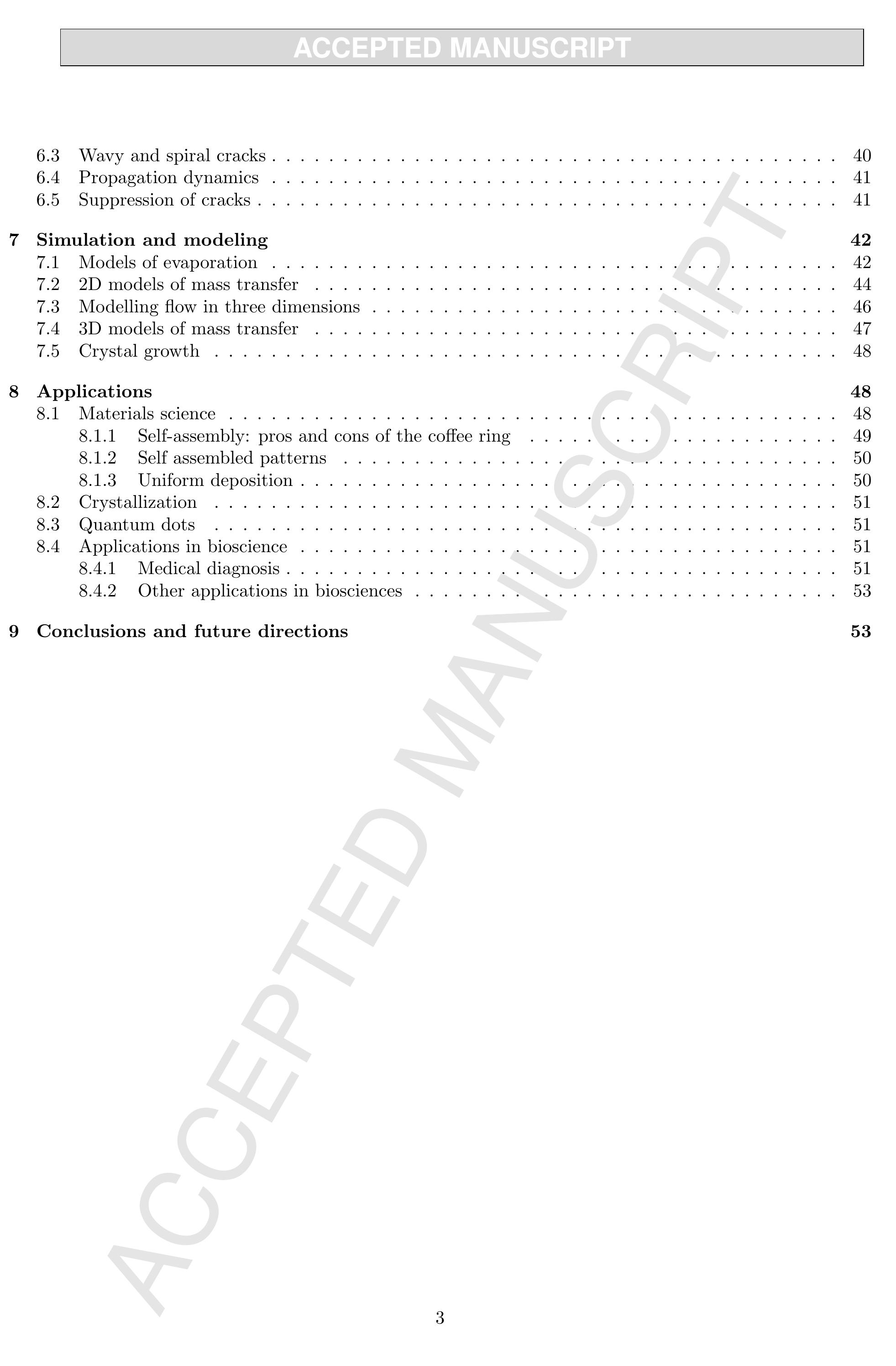 Table 2 - Evaporation of a Droplet: From physics to