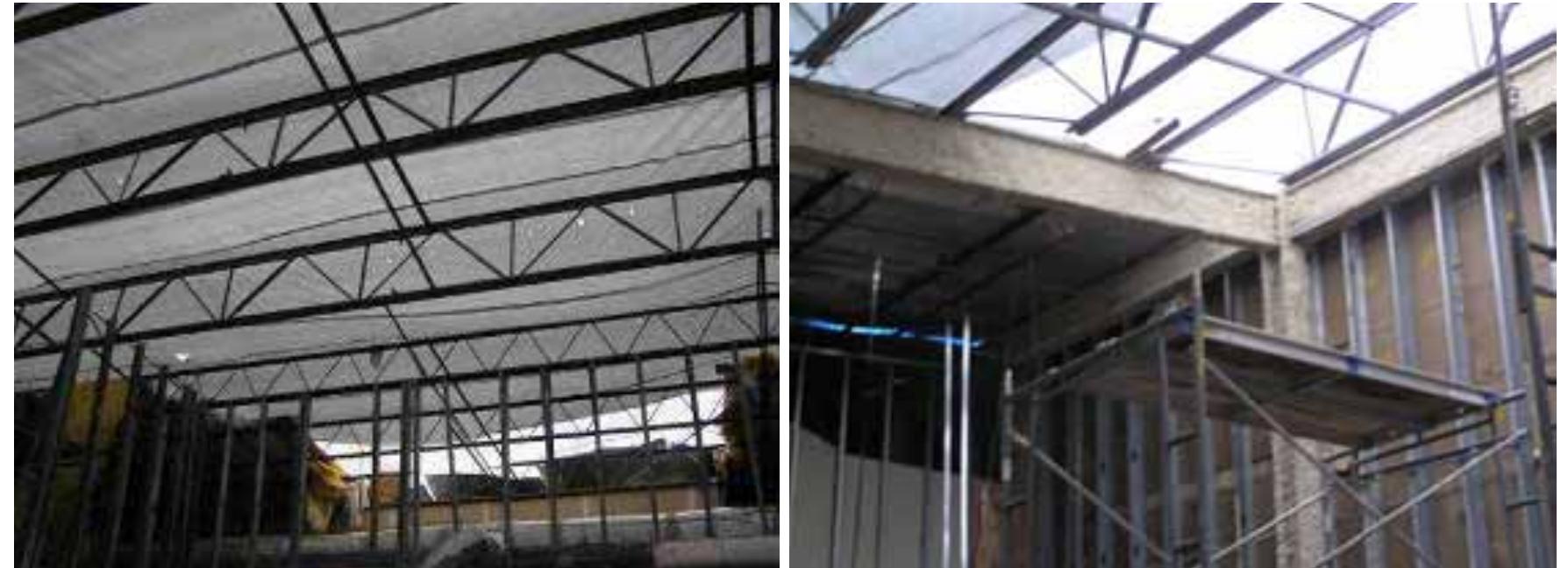 3-35 loss of open-web roof trusses and metal-paneled roof