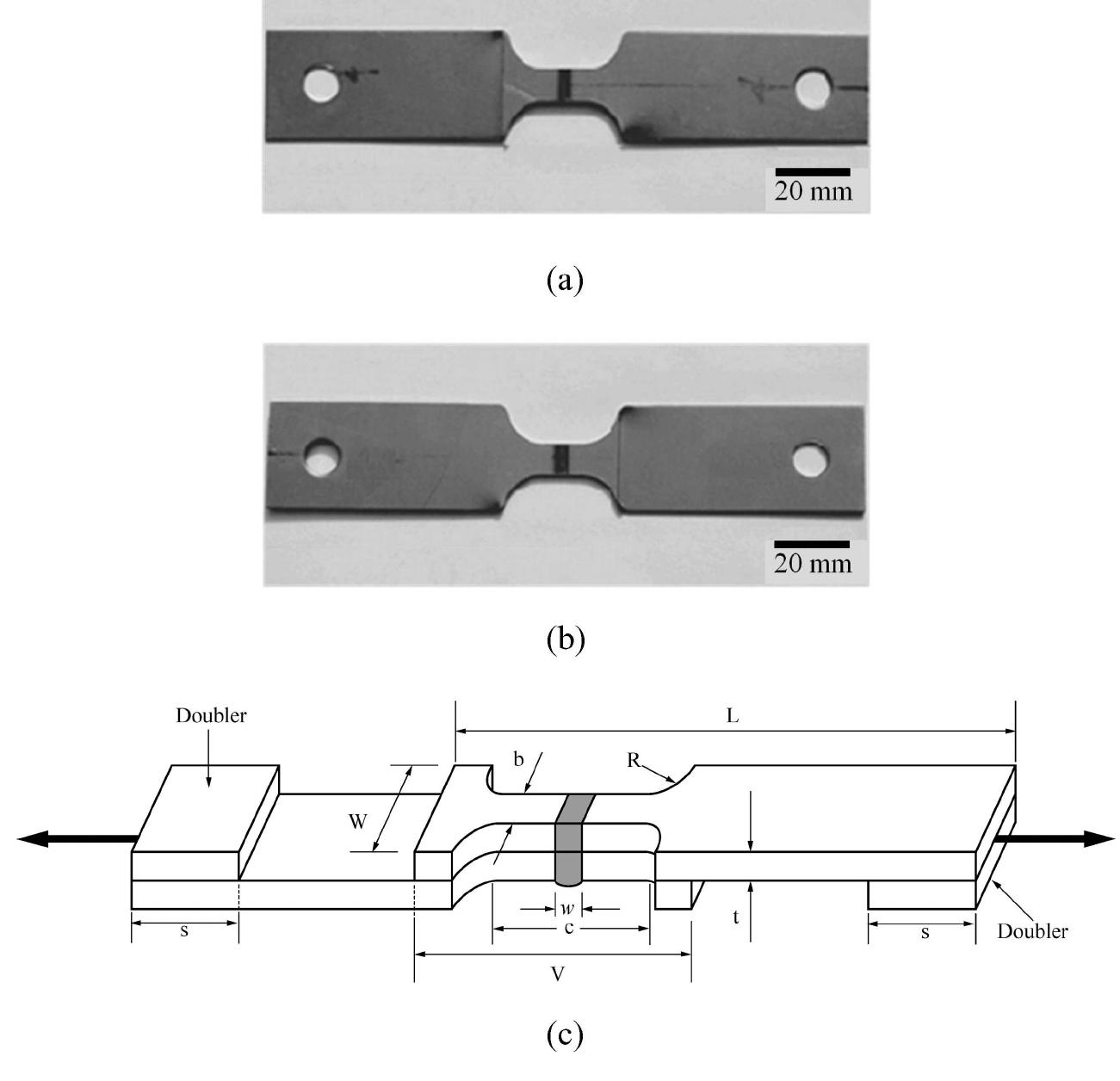 Figure 1 - Failure mode of laser welds in lap-shear