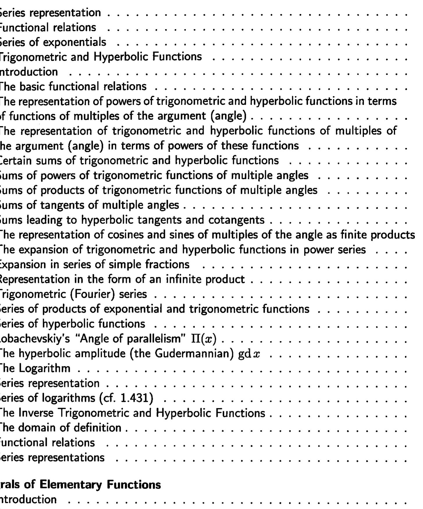 (PDF) Tables of Integrals, Series, and Products
