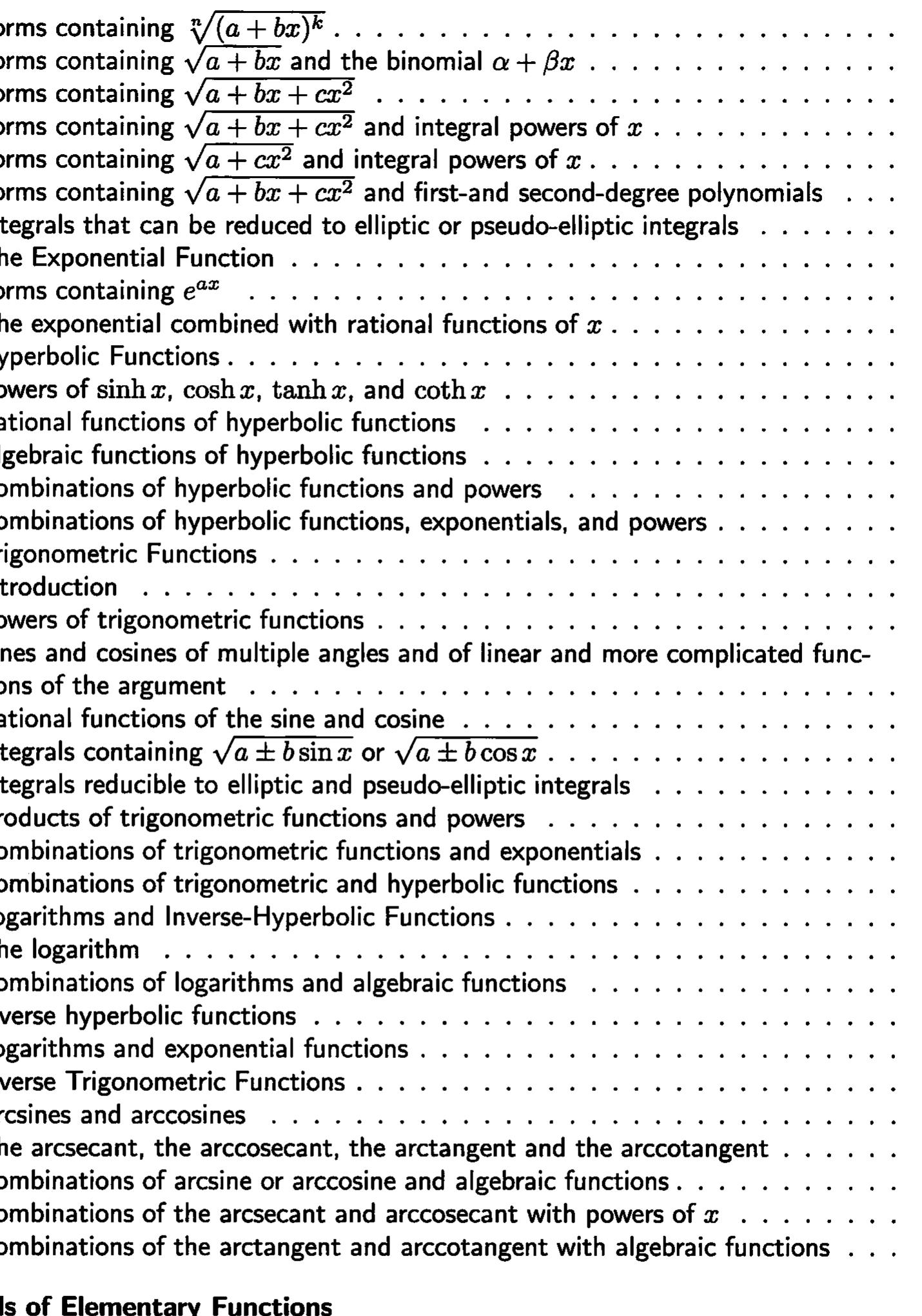 (PDF) Tables of Integrals, Series, and Products