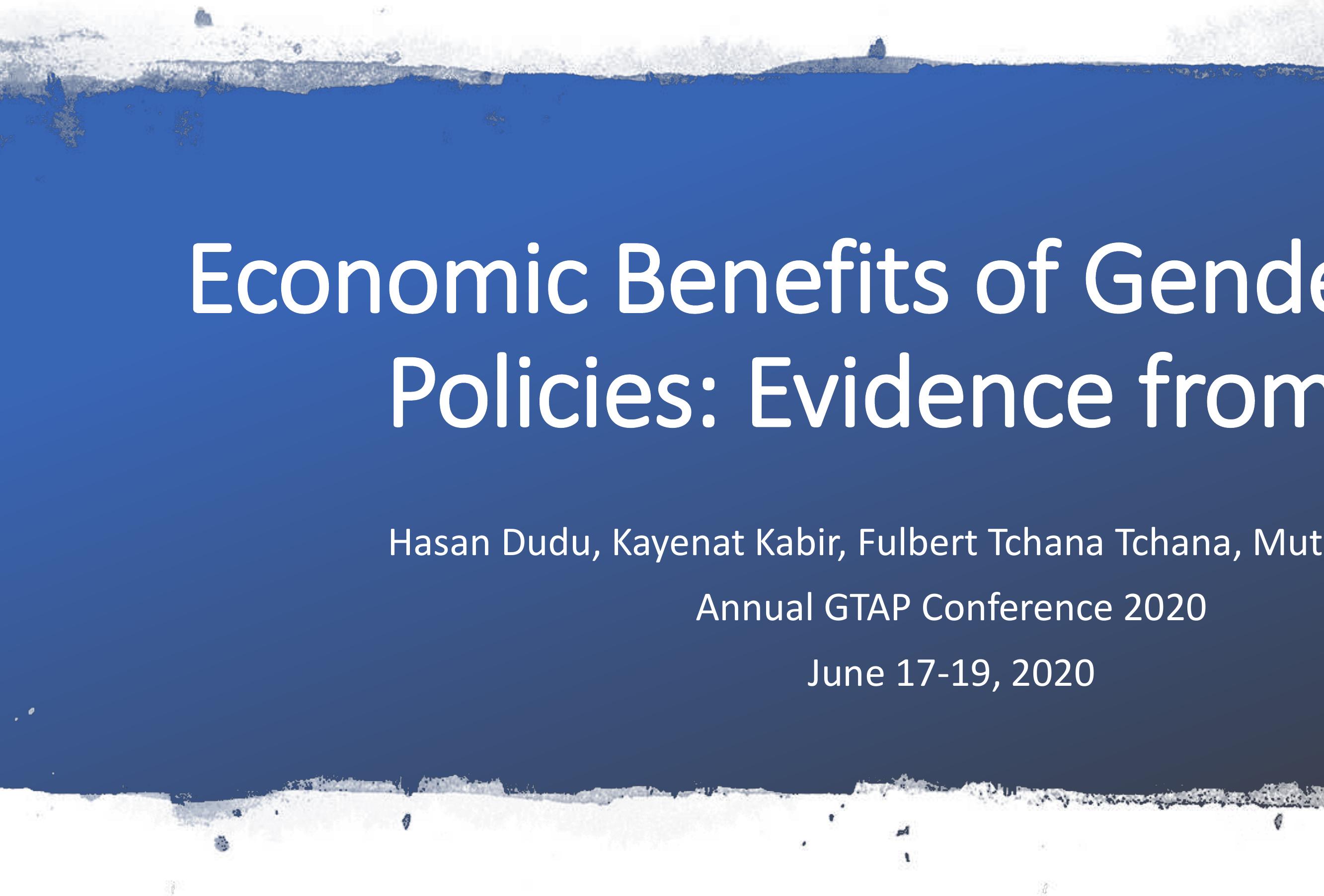 Figure 1 - Assessing Economic Impact of Gender Inclusive