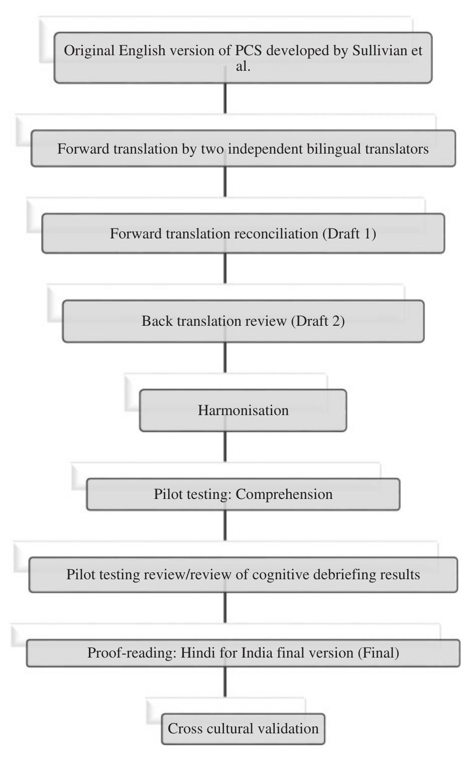 Flow chart depicting the process of cross- cultural