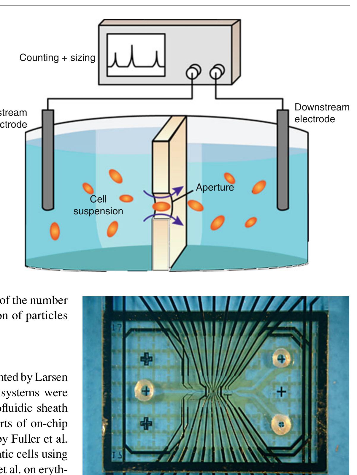 On-chip flow cytometry, fig. 4 microfabricated fluidic chip