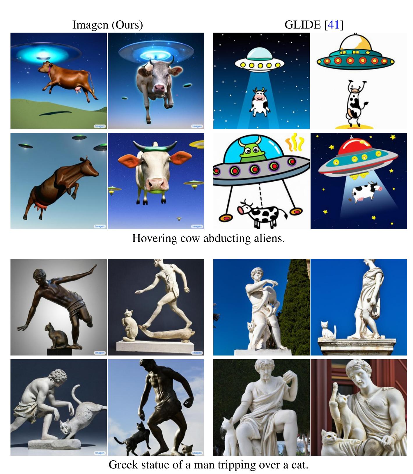 A.22: example qualitative comparisons between imagen and