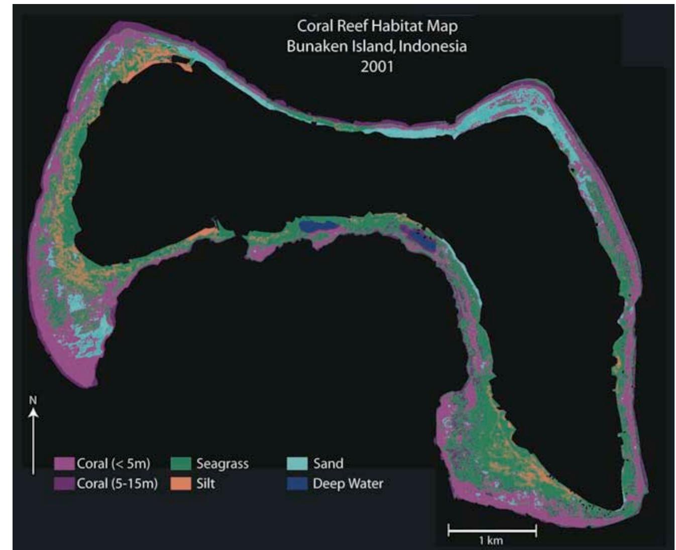 2. habitat map of the coral reef environment surrounding