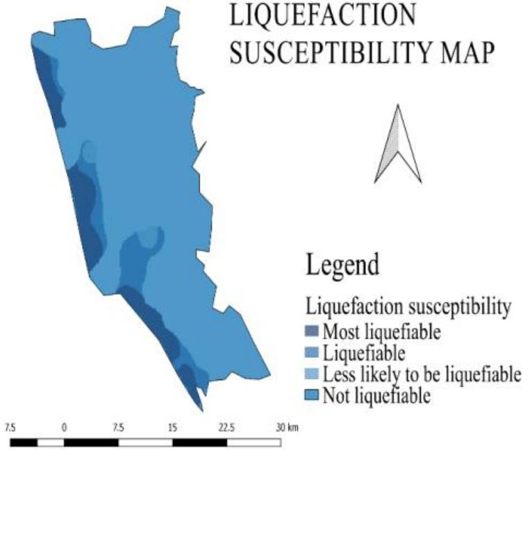 Finally, by the liquefaction susceptibility map is