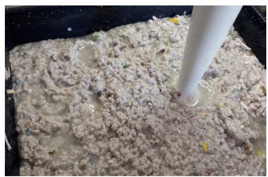 Picture 6. pulping in recycle of the paper 3.4 de-inking