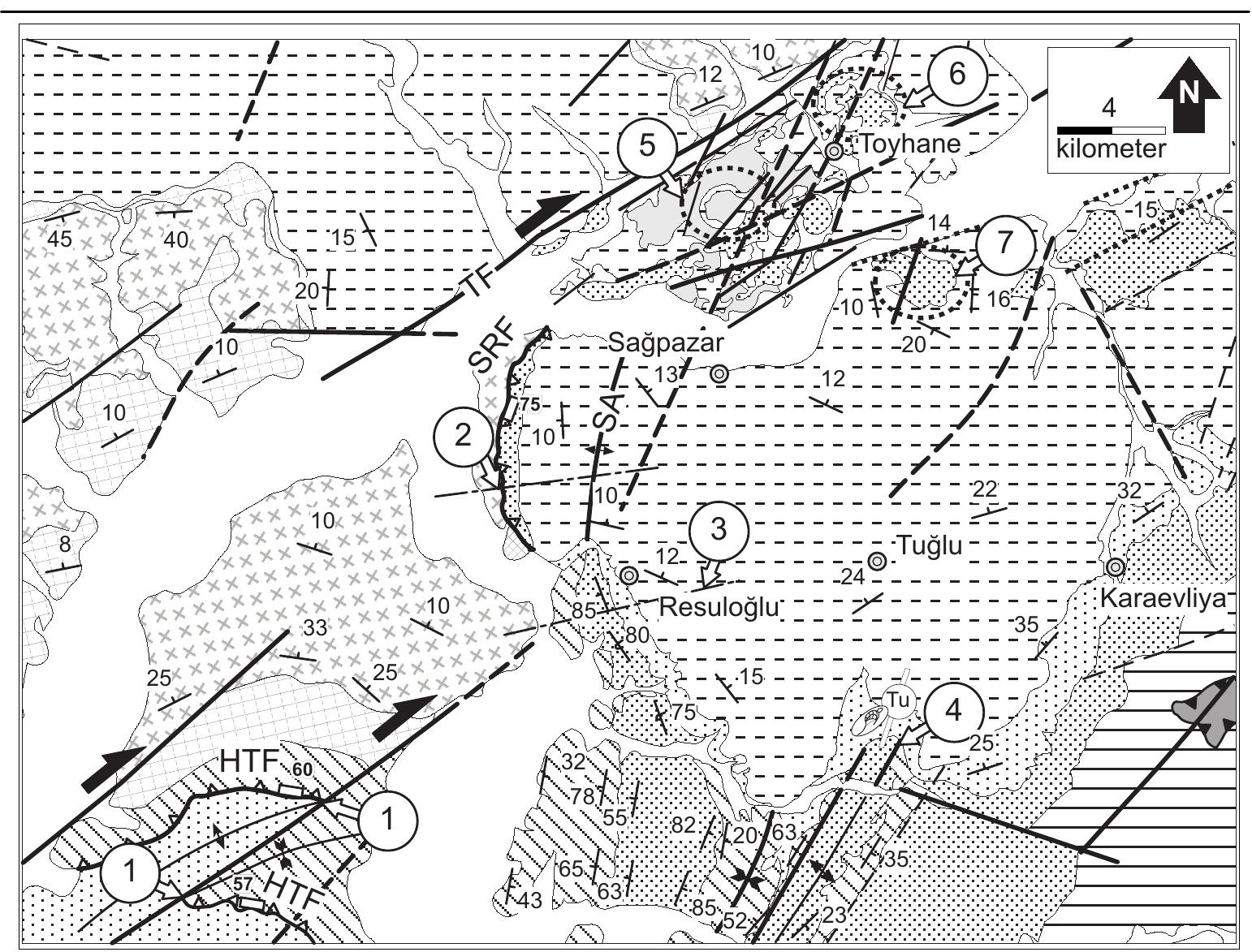 14 geological map of the north-eastern margin of the cankin