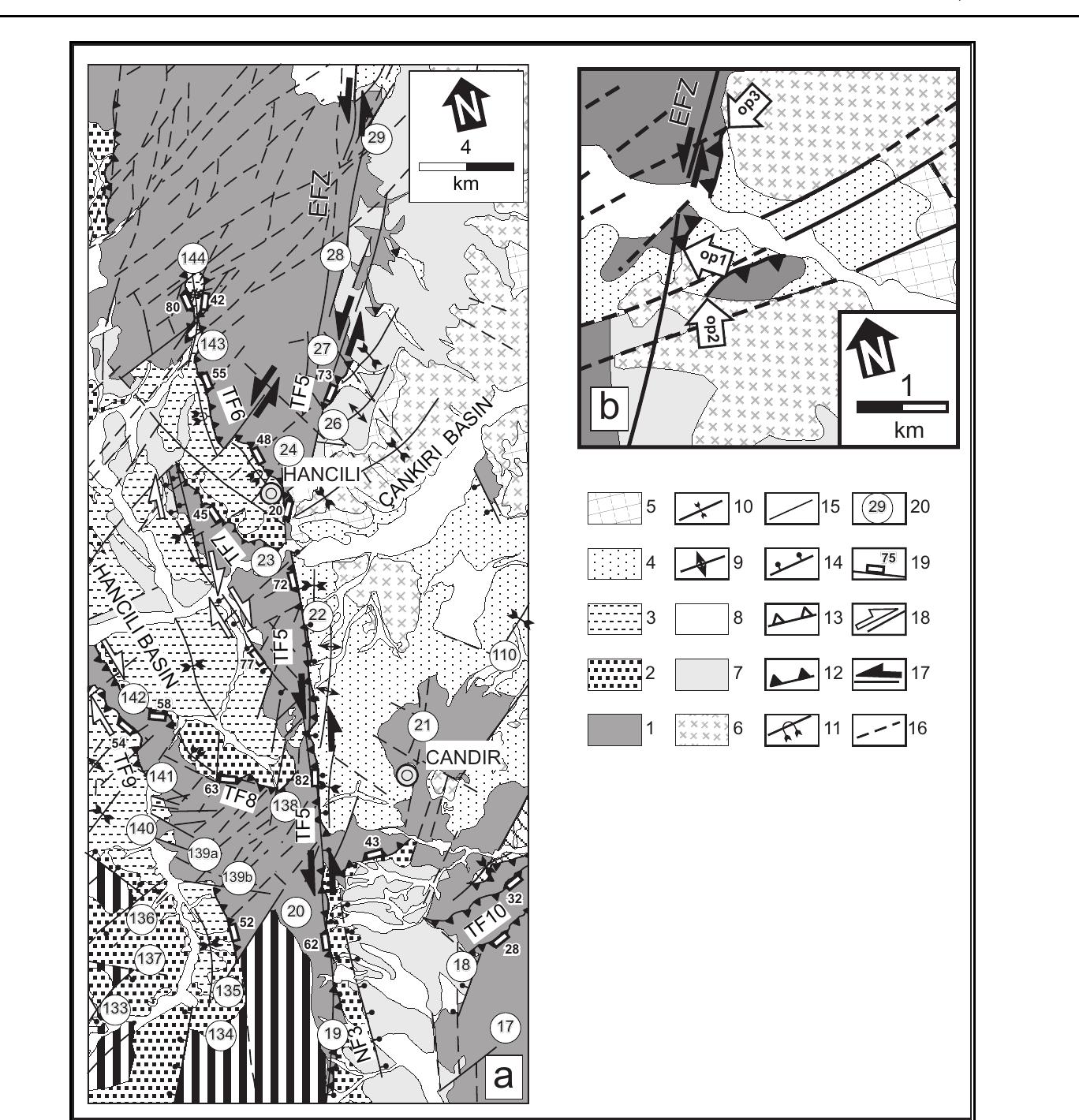 09 a) geological map and sample location for the sub-area 4.