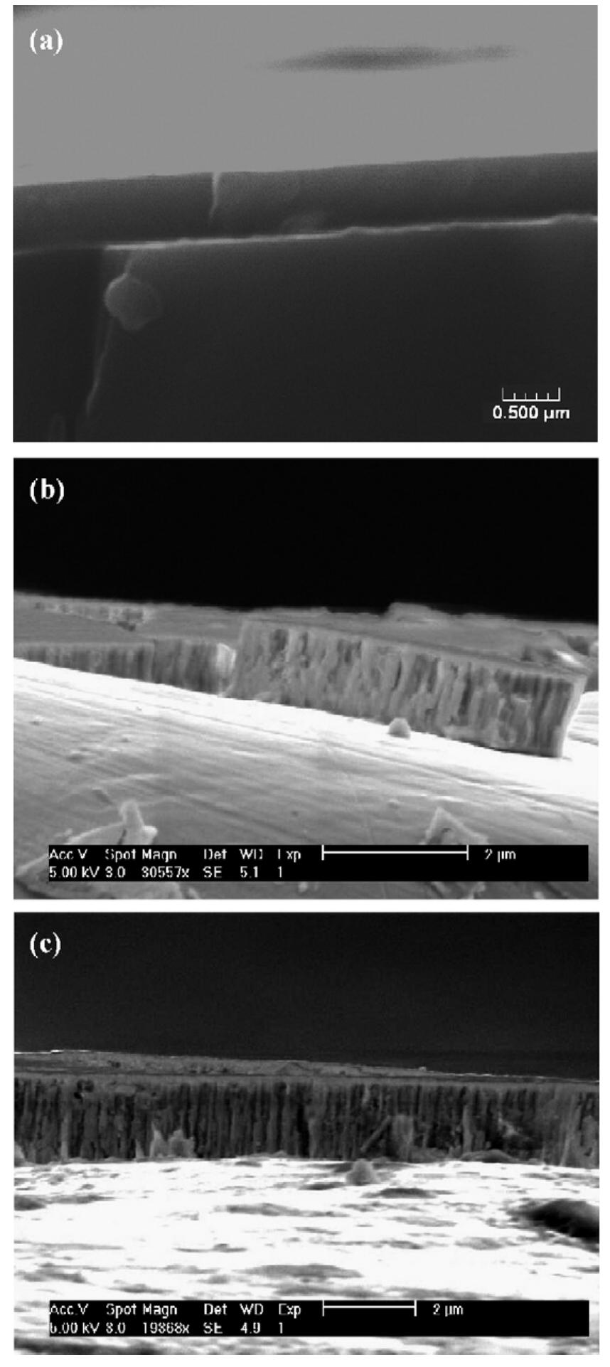 Brittle-fracture cross section sem micrographs of ysz